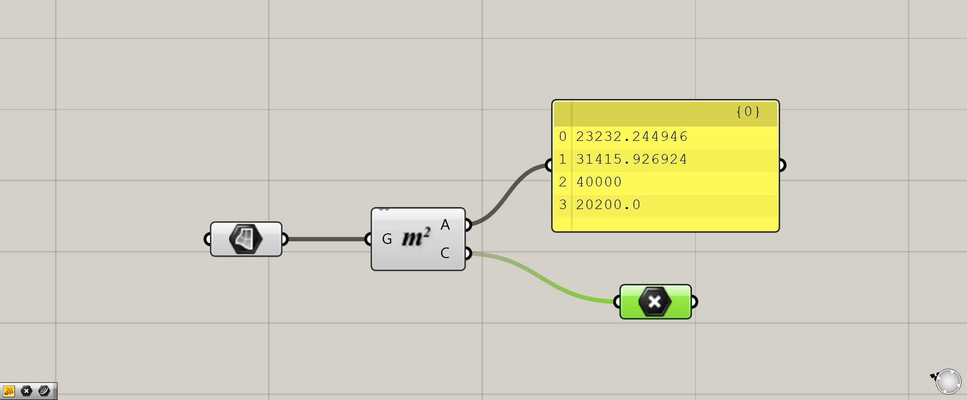 [Grasshopper] How to use Area to get the center point and area - IArchway
