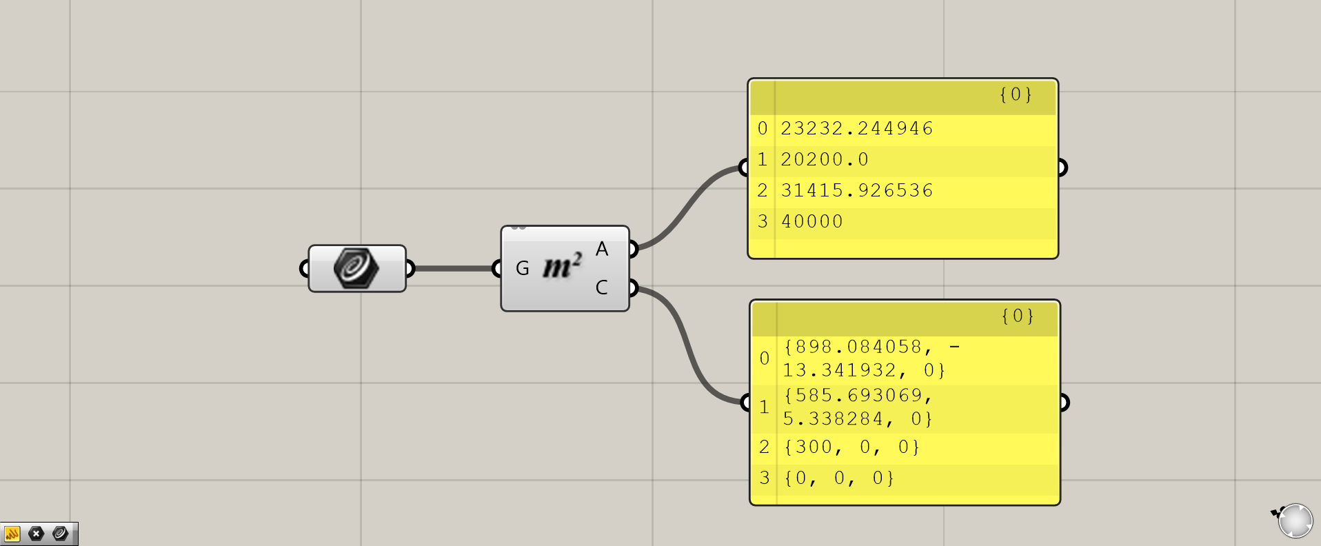 [Grasshopper] How to use Area to get the center point and area - IArchway