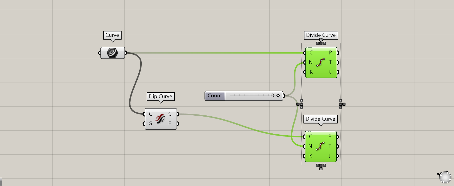 [Grasshopper]線の向きを逆にするFlip Curveの使い方 - IArchway