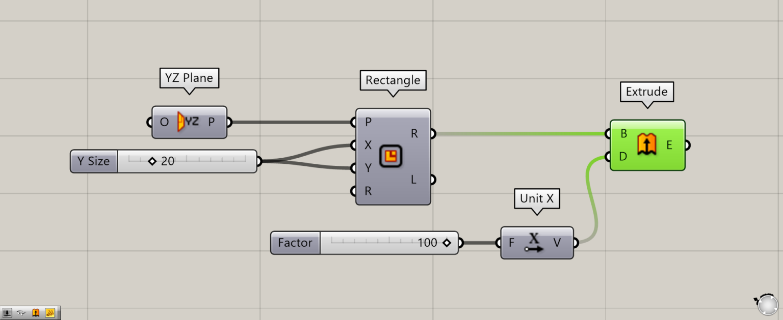 [Grasshopper]X方向のベクトルを取得するUnit Xの使い方 - IArchway