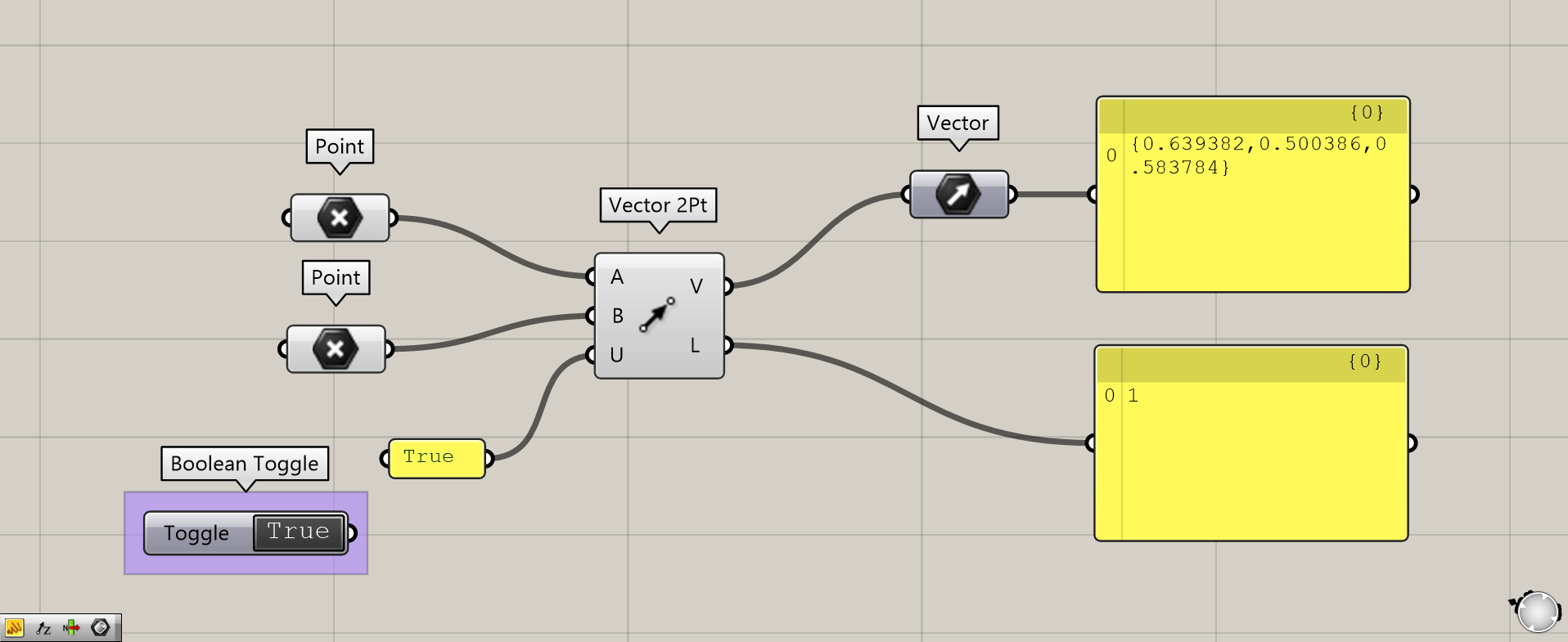 [Grasshopper]2つの点からベクトルを作成するVector 2Ptの使い方 - IArchway
