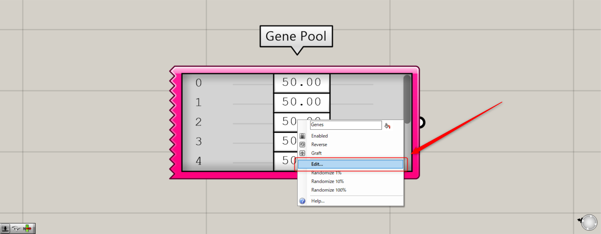 [Grasshopper]任意の数の数値データを作成するGene Poolの使い方 - IArchway