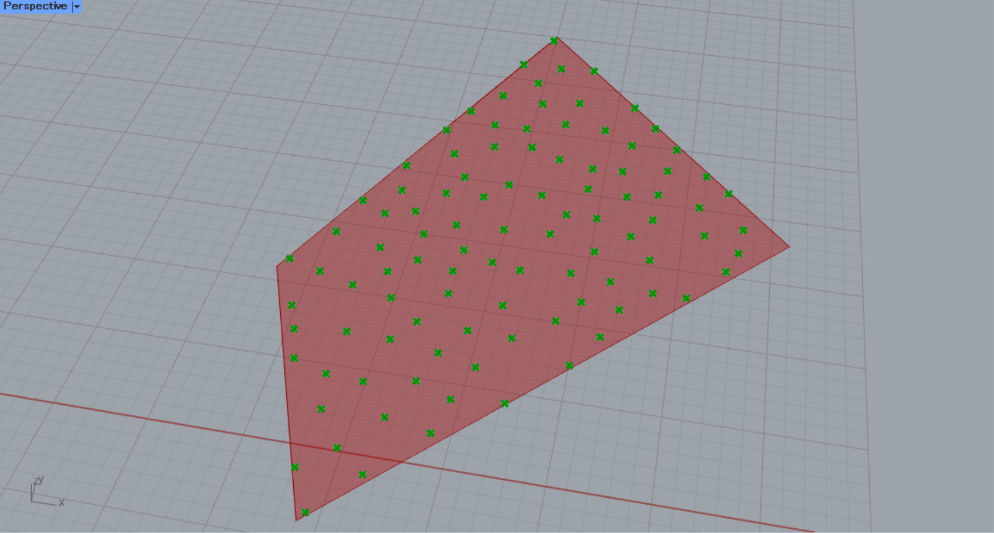 [Grasshopper]ランダムな点を囲われた線内に作成するPopulate 2Dの使い方 - IArchway