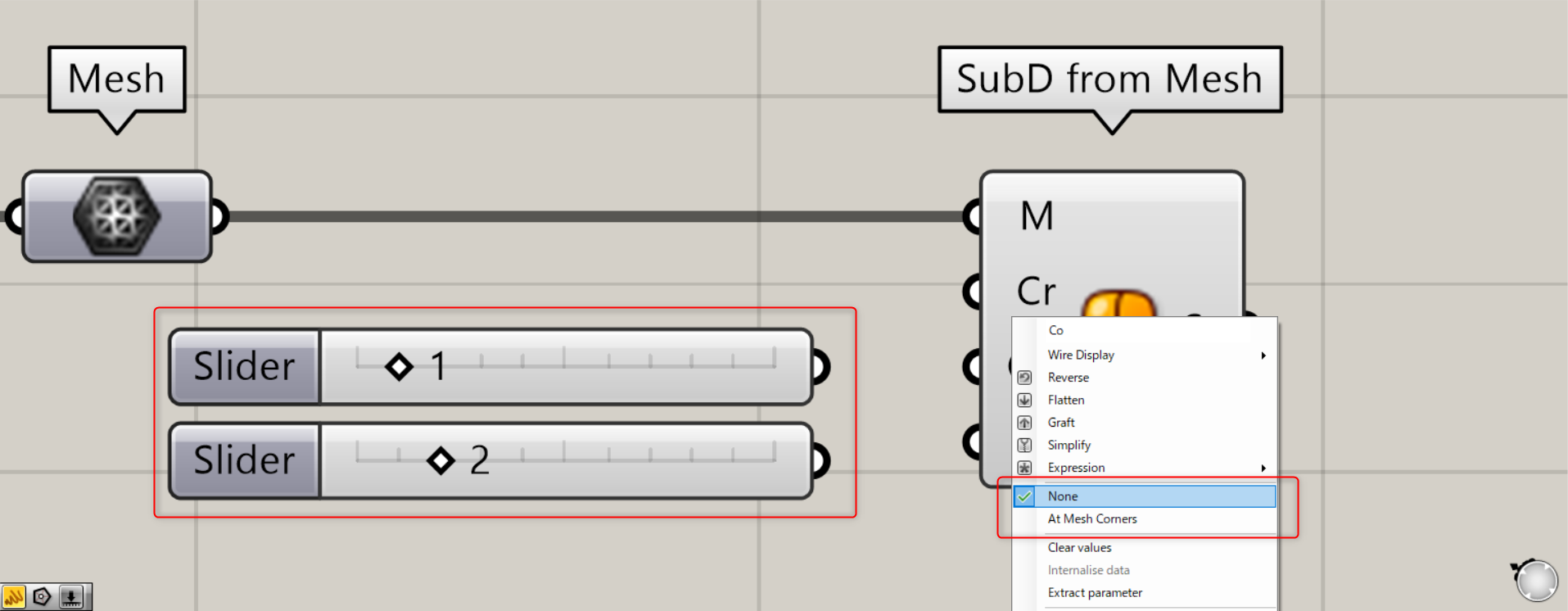 [Grasshopper]メッシュからSubDを作成するSubD from Meshの使い方 - IArchway