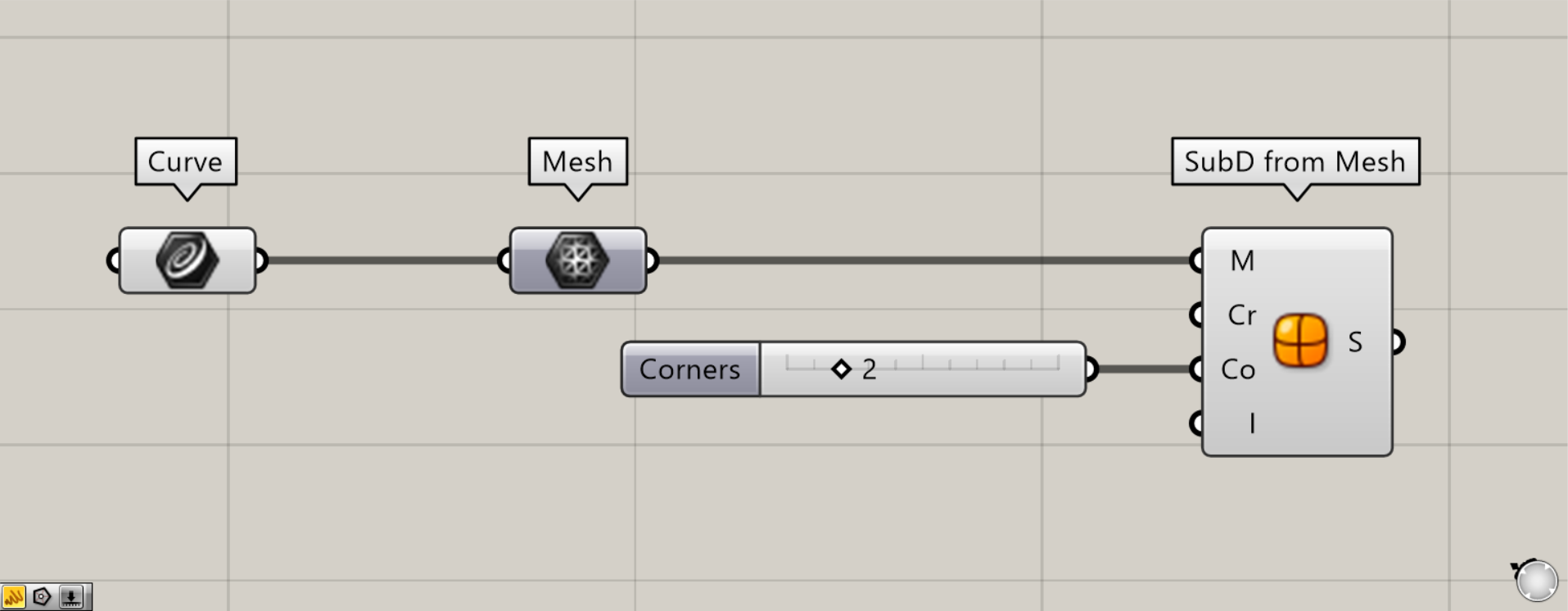 [Grasshopper]メッシュからSubDを作成するSubD from Meshの使い方 - IArchway