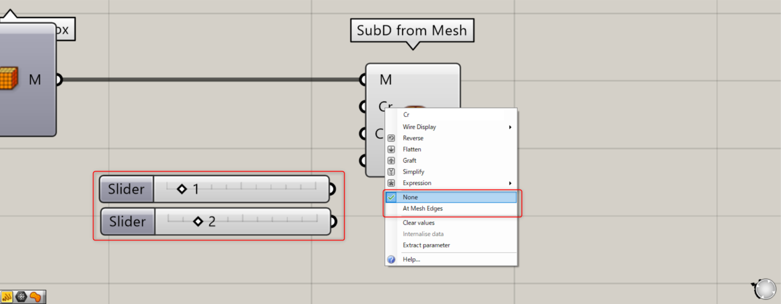 [Grasshopper]メッシュからSubDを作成するSubD from Meshの使い方 - IArchway
