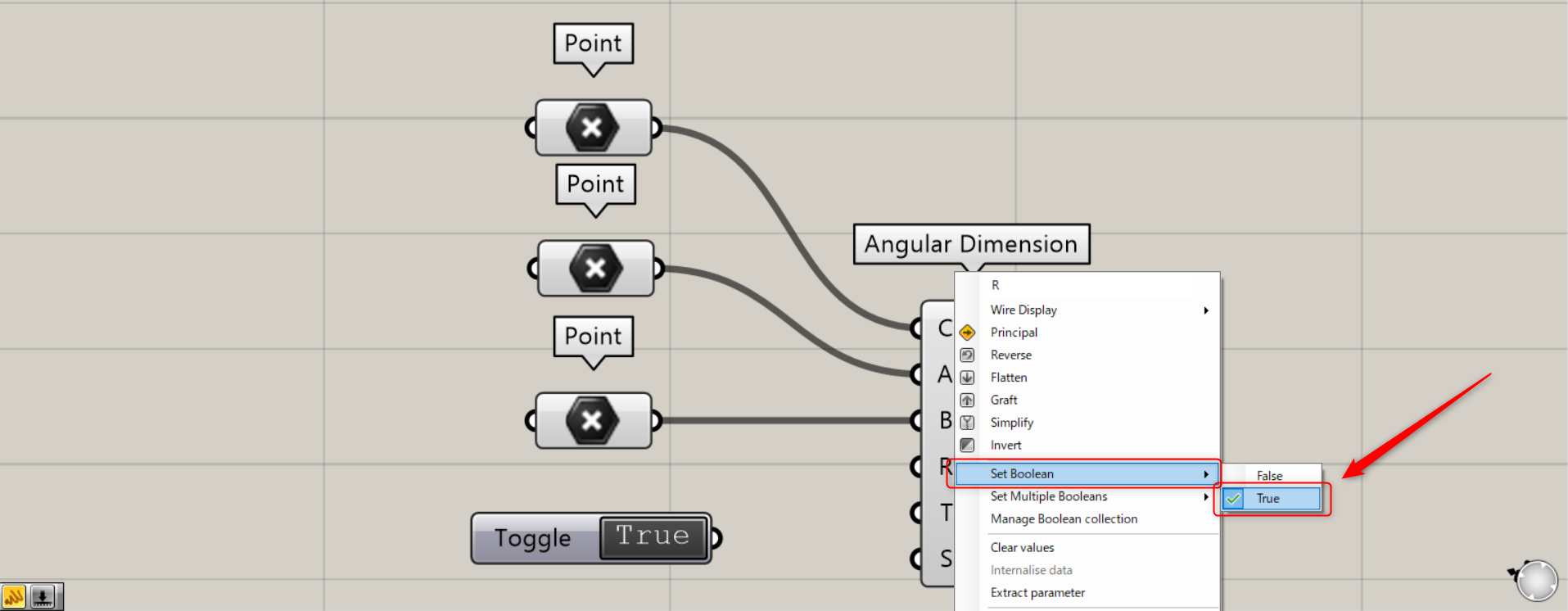 [Grasshopper]3点から角度寸法を作成するAngular Dimensionの使い方 - IArchway