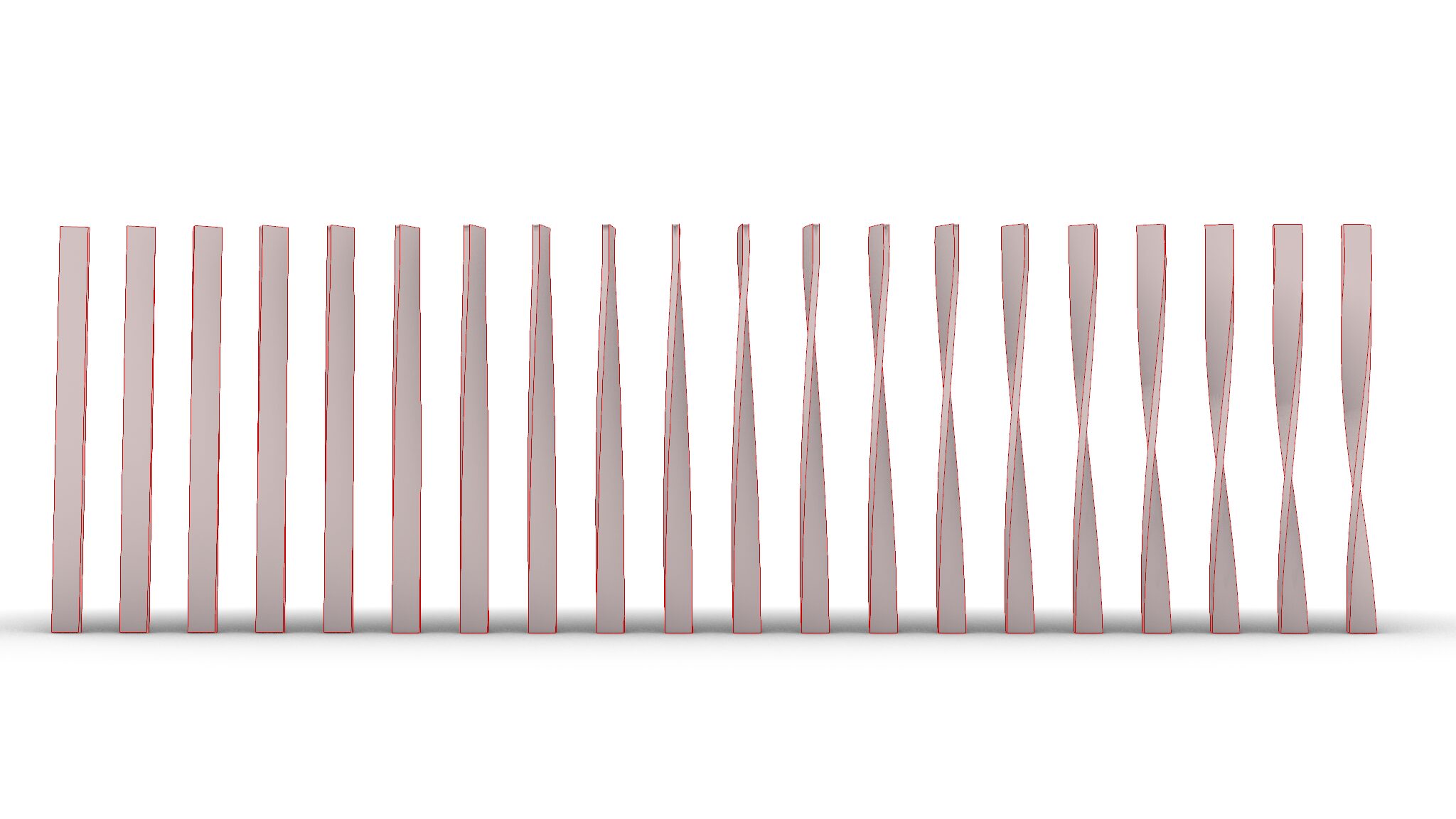 [Grasshopper] Louvers in varying positions of twisting [Data download ...
