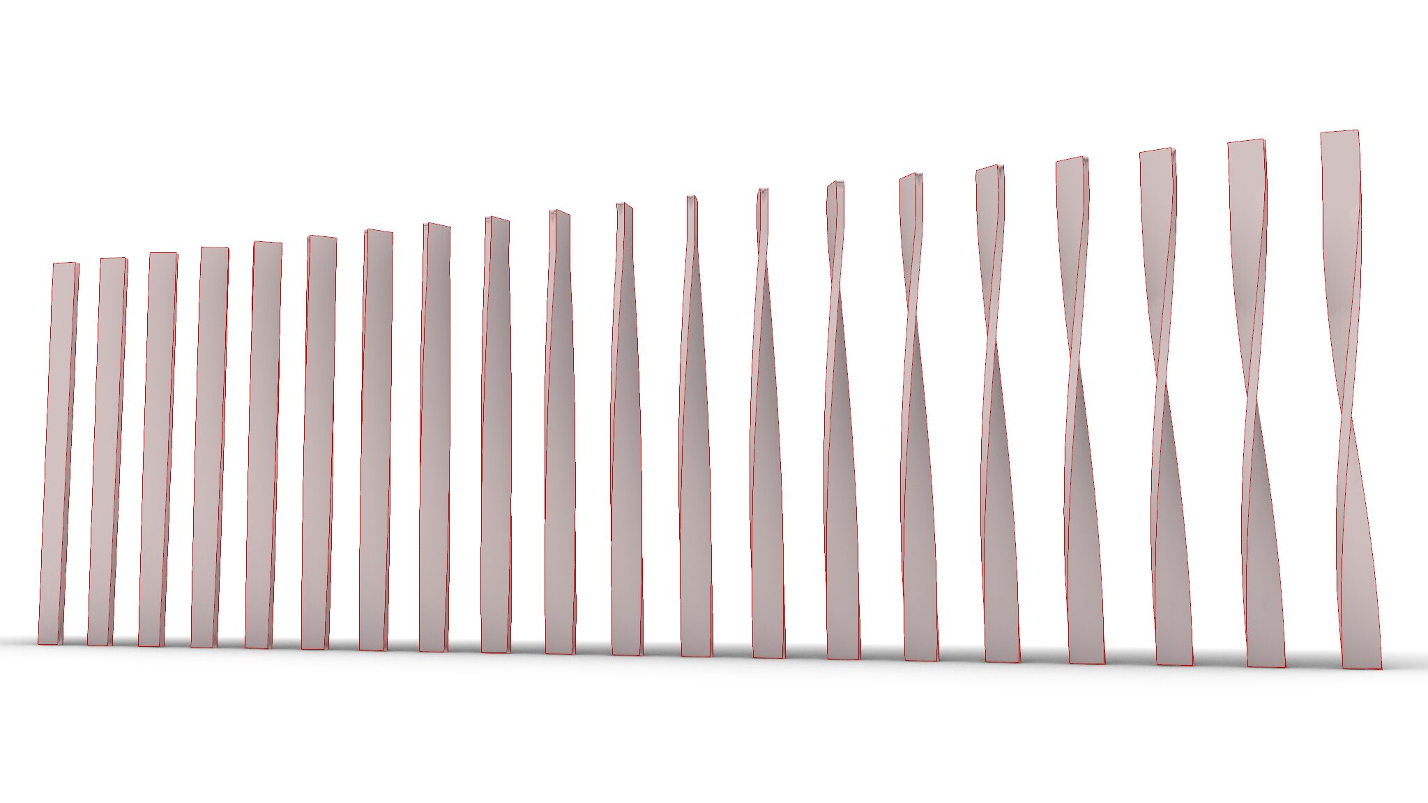 [Grasshopper] Louvers in varying positions of twisting [Data download ...