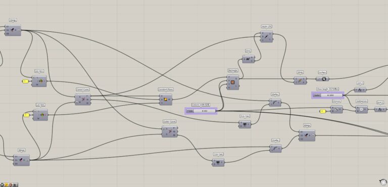 [Grasshopper] Automatic generation of columns and beams from a closed curve [Data download ...