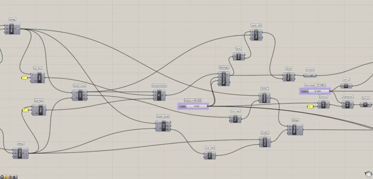 [Grasshopper] Automatic generation of columns and beams from a closed curve [Data download ...