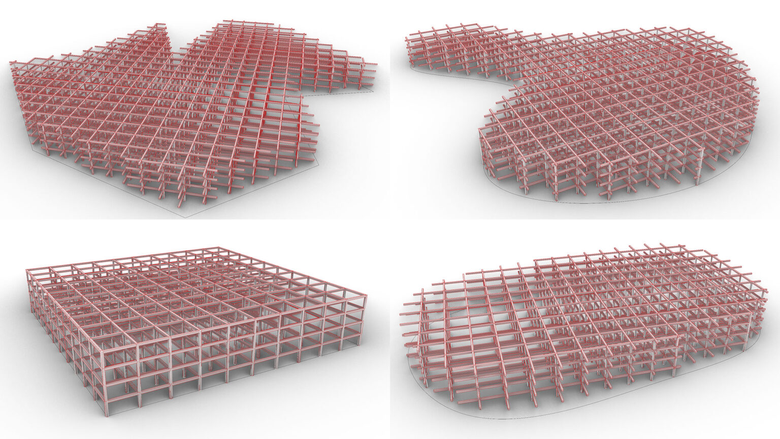 [Grasshopper] Automatic generation of columns and beams from a closed curve [Data download ...