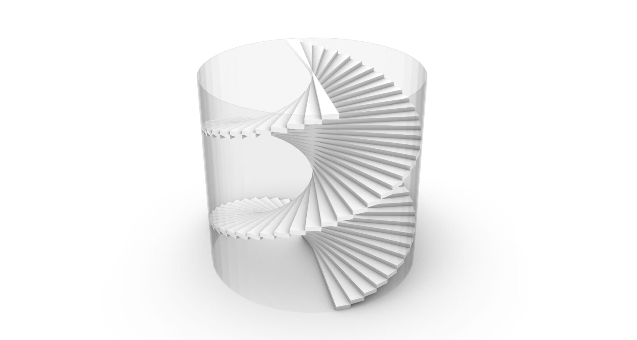 [Grasshopper] Spiral staircase combining two staircases [Data download ...