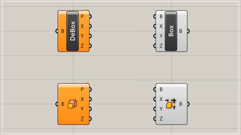 [Grasshopper] How to use Deconstruct Box and Domain Box to acquire and ...
